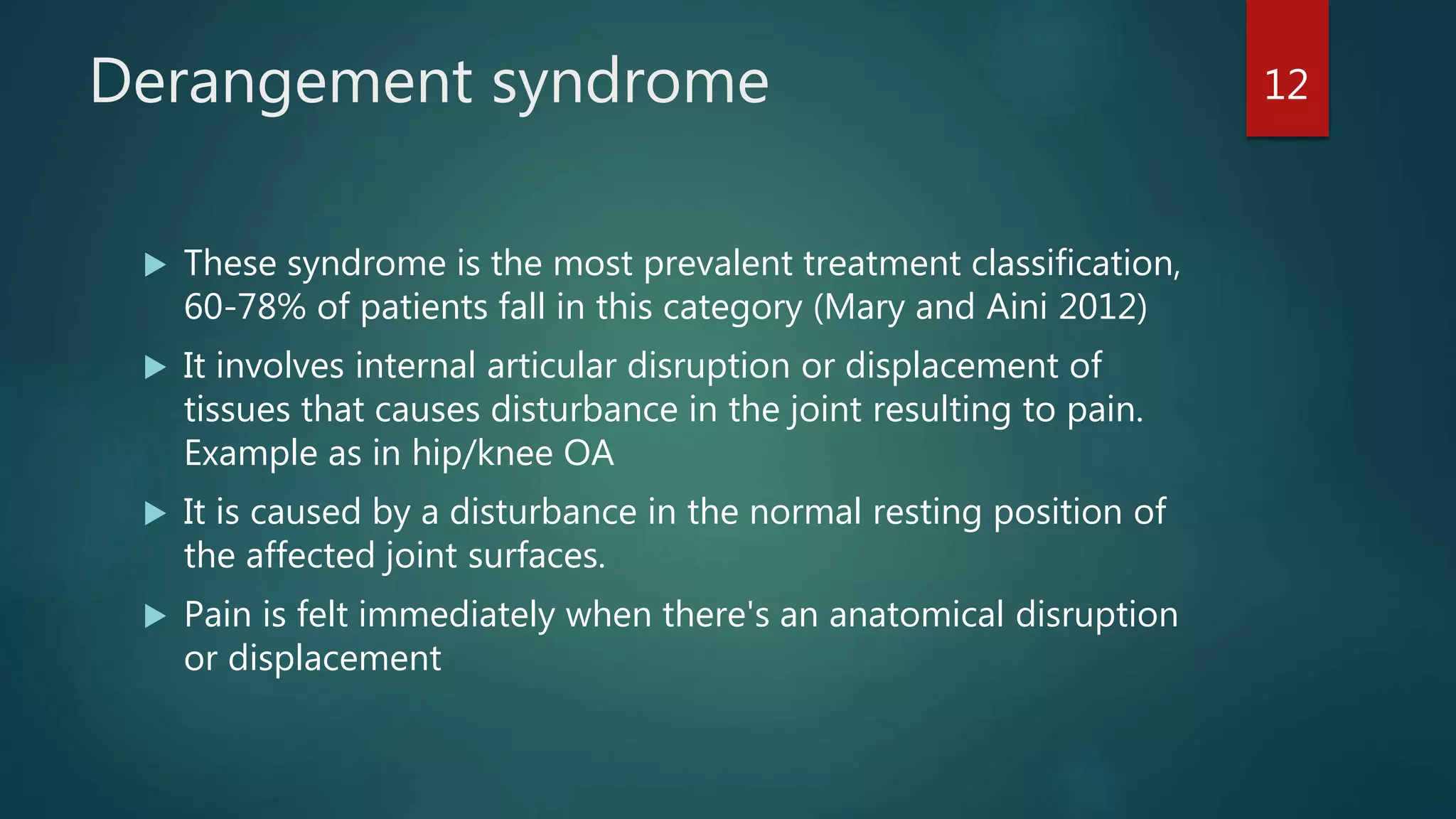 Mechanical Diagnosis And Therapy In Peripheral Joint Pathology