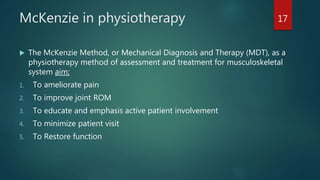 Mechanical Diagnosis and Therapy in Peripheral joint pathology ...