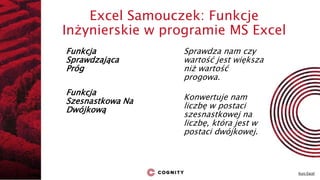 Samouczek Excel - Funkcje inżynierskie | PPT