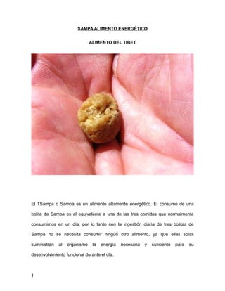 Sampa alimento energýýtico | PDF