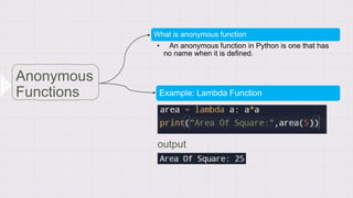Python Functions | PPTX