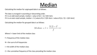 Central Tendency - Mean, Median and Mode | PPTX