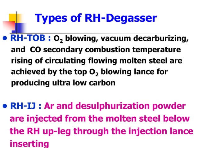 Refractories and Operation of RH and RH-OB Process | PPTX