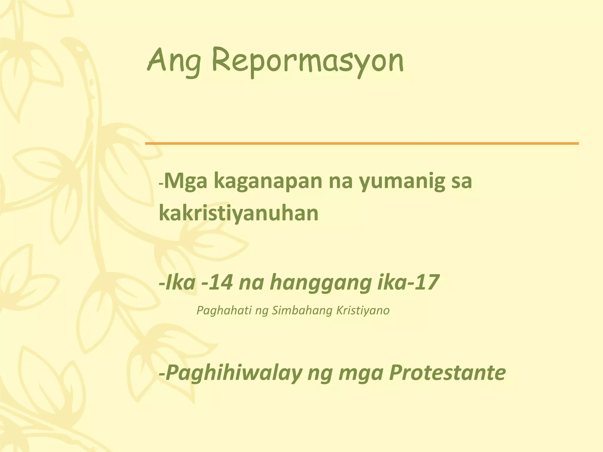 Kontra Repormasyon | PPTX