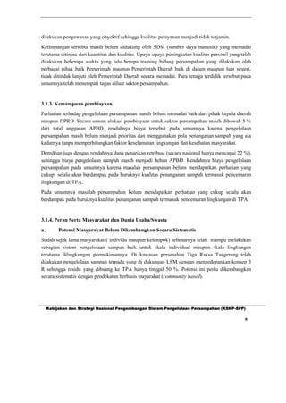 Kebijakan dan strategi persampahan | PDF