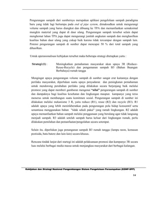 Kebijakan dan strategi persampahan | PDF