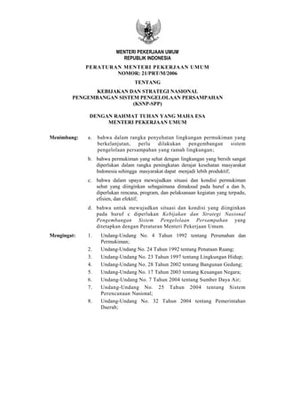 Kebijakan dan strategi persampahan | PDF