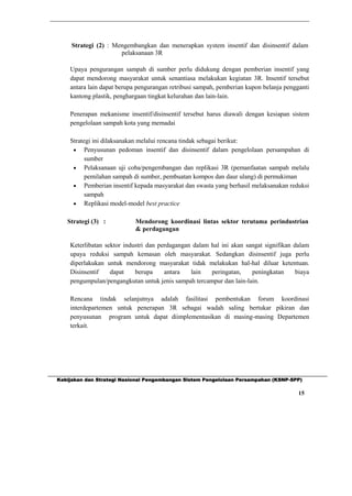 Kebijakan dan strategi persampahan | PDF