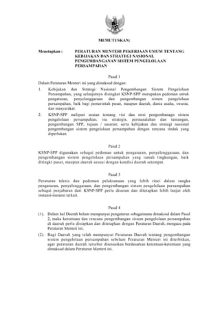 Kebijakan dan strategi persampahan | PDF