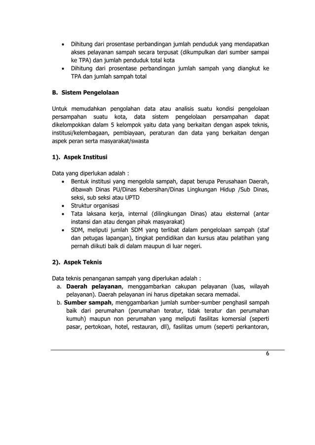 proses penyusunan perencanaan sistem pengelolaan persampahan | PDF
