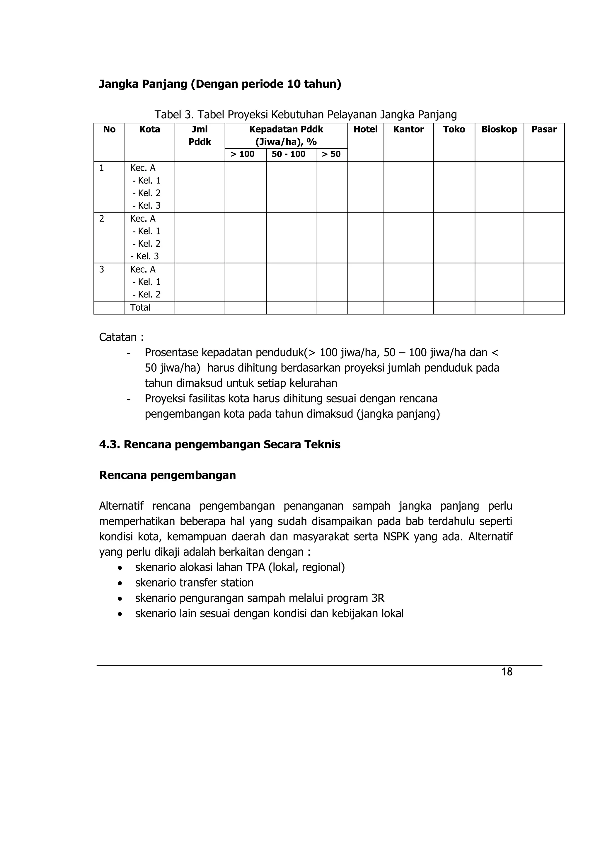 Proses penyusunan perencanaan sistem pengelolaan persampahan | PDF
