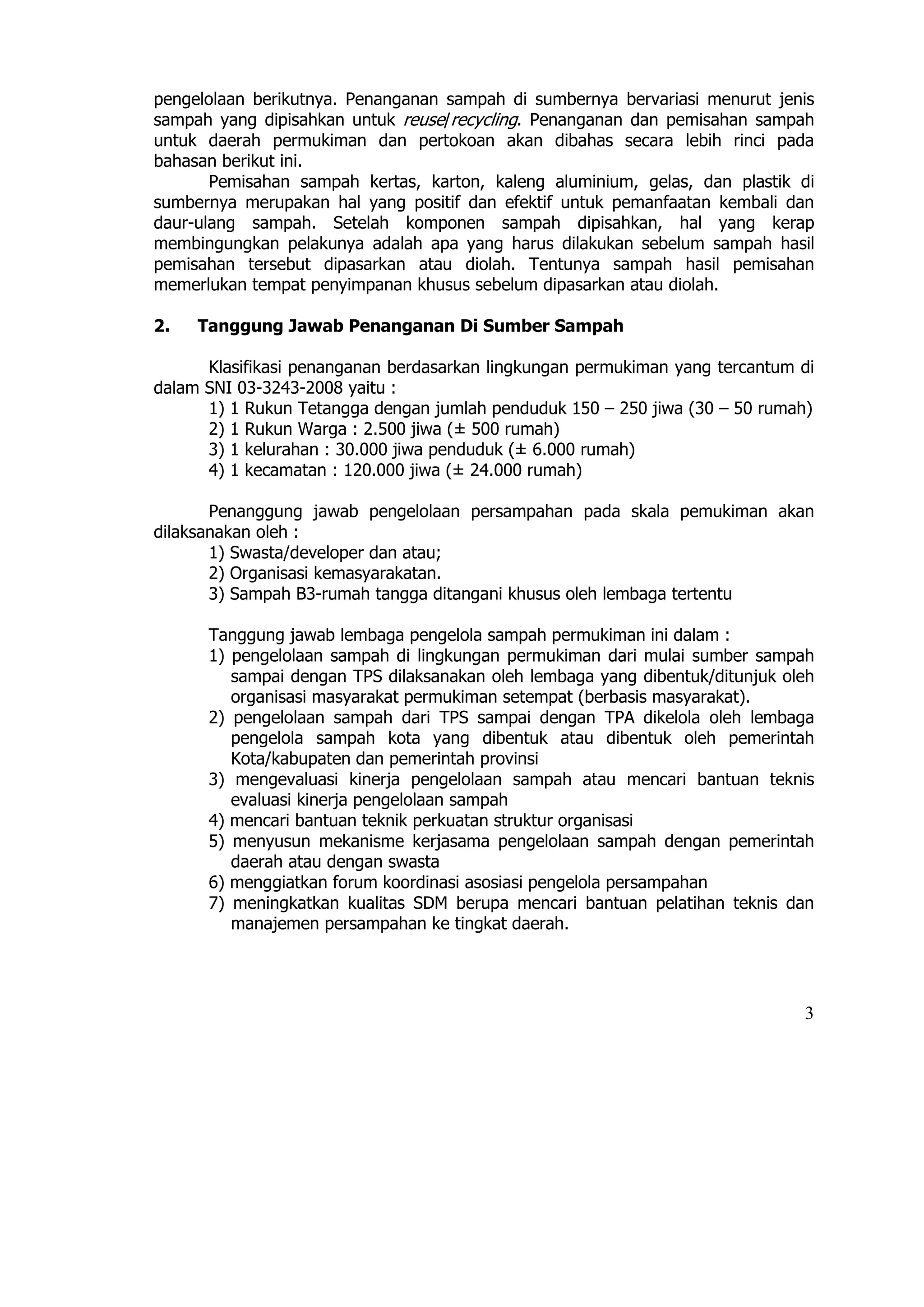 Penanganan sampah di sumber sampah | PDF