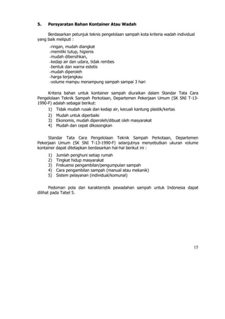 Penanganan sampah di sumber sampah | PDF