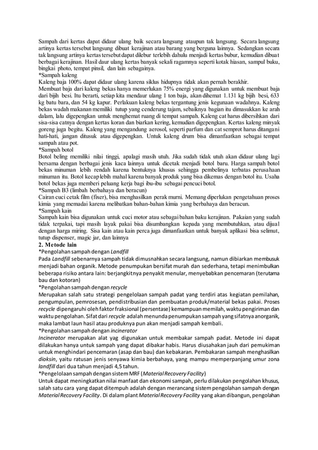 K3LH: Sampah beserta keturunan | DOCX