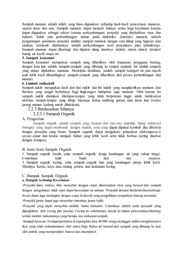 K3LH: Sampah beserta keturunan | DOCX