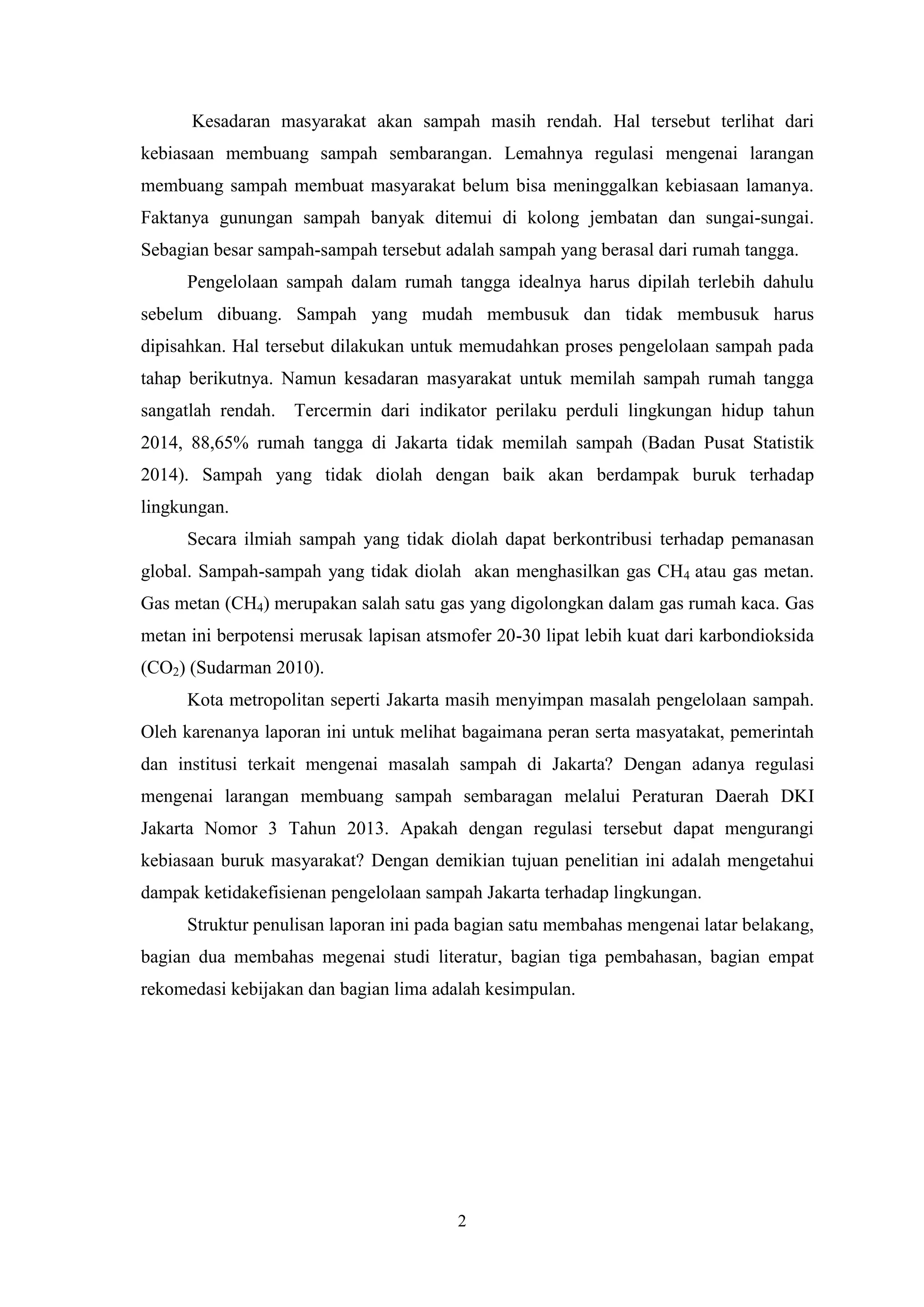 Sampah metropolitan terhadap perubahan iklim | PDF