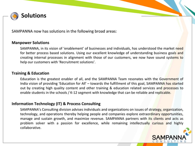 Sampanna Corporate & Manpower Services Overview | PPSX