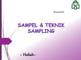 Sampel dan teknik sampling | PPTX