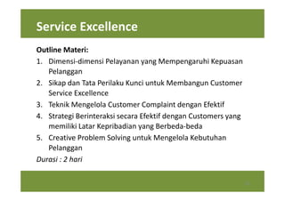 Materi Training Service Excellence | PDF