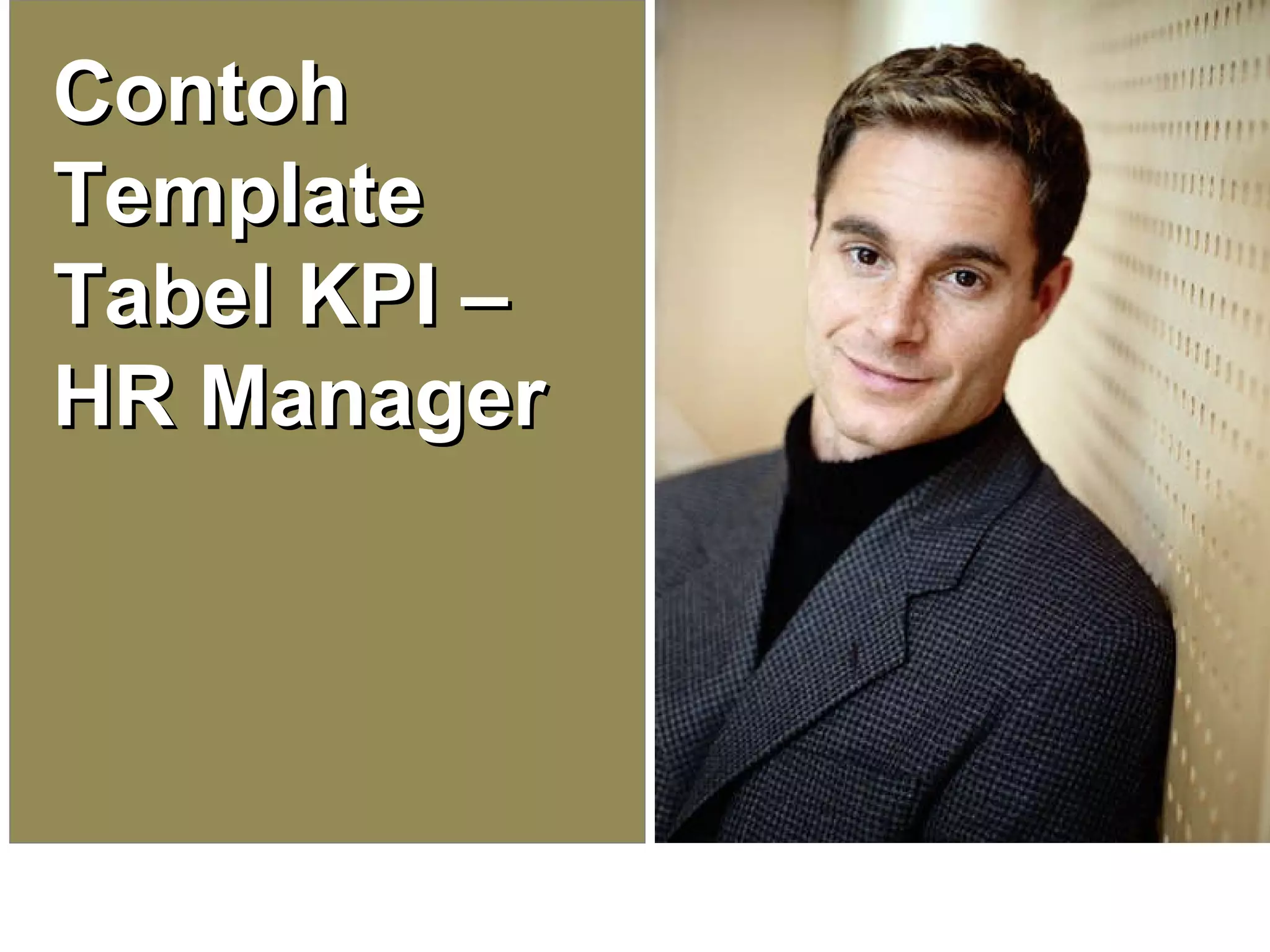 Contoh KPI SDM dan HR | PPT