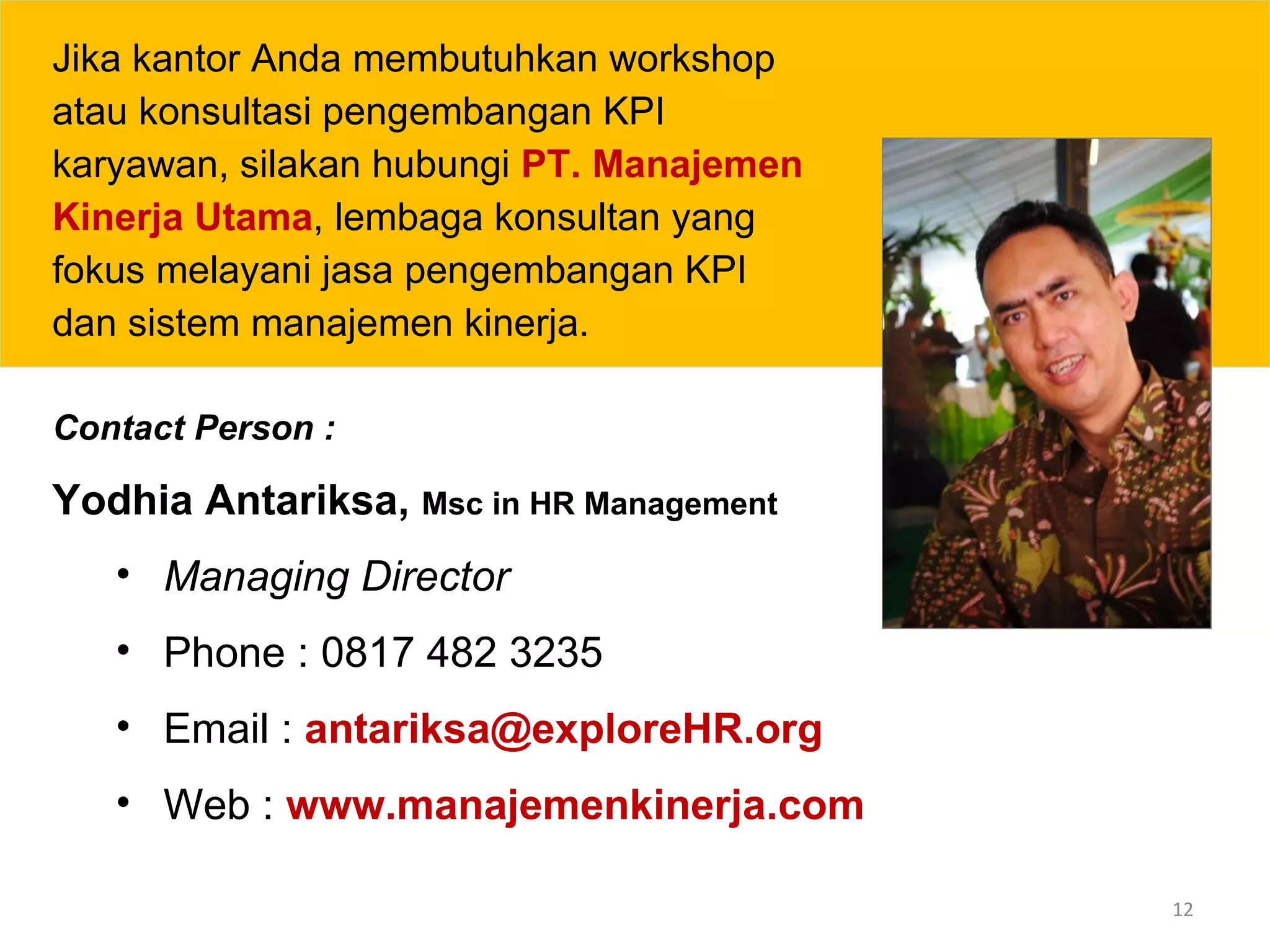 Contoh KPI SDM dan HR | PPT