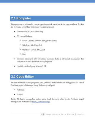 Seri Belajar Mandiri – Pemrograman Java Untuk Pemula