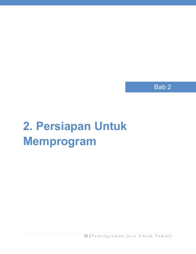 Seri Belajar Mandiri – Pemrograman Java Untuk Pemula