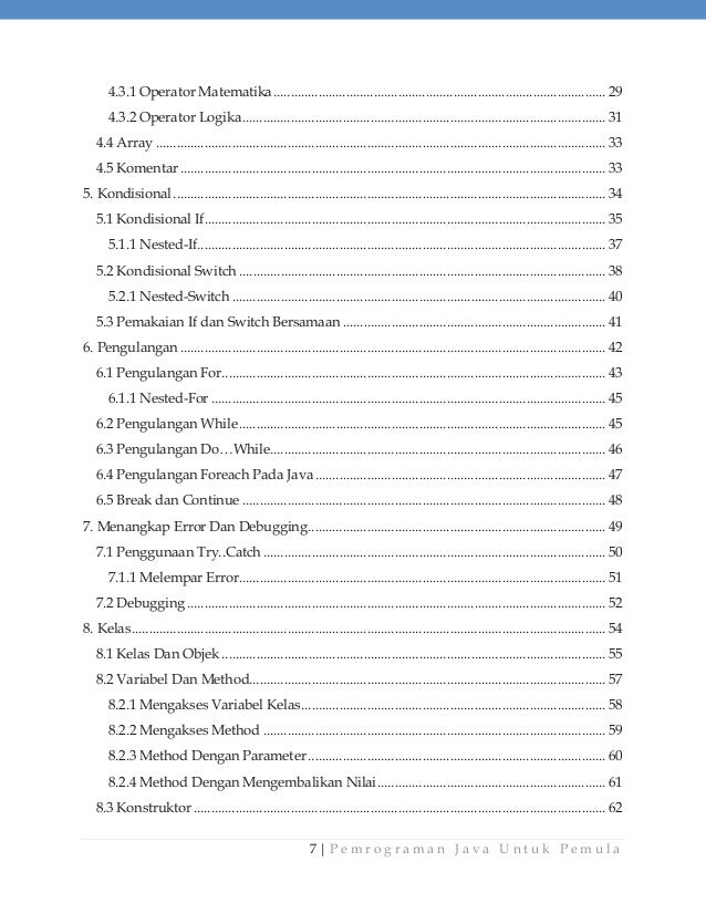 Seri Belajar Mandiri – Pemrograman Java Untuk Pemula