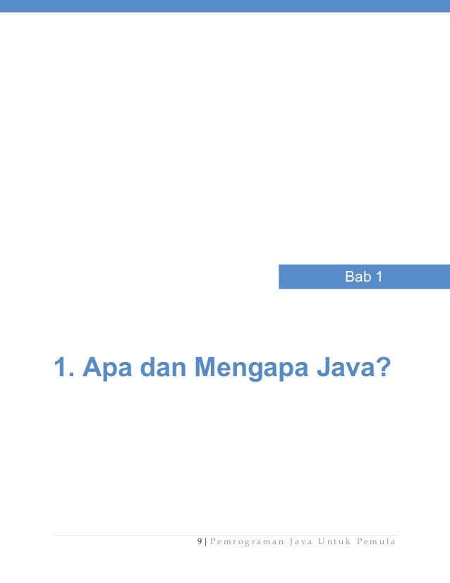 Seri Belajar Mandiri – Pemrograman Java Untuk Pemula