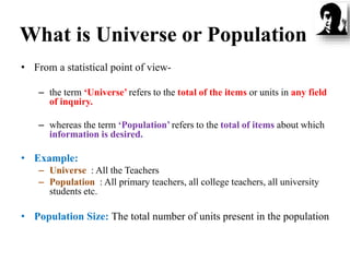Concept of Sample & Universe | PPTX