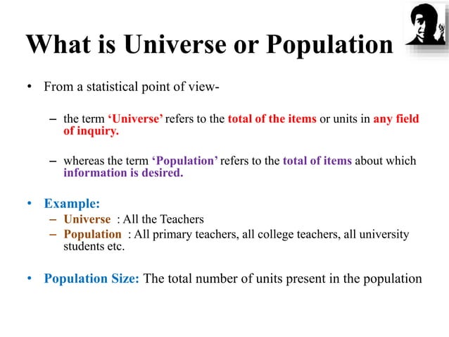 Concept of Sample & Universe | PPTX