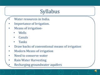 ICSE Class X Geography Water Resources - Revision Q&A AUdion Visual | PPTX