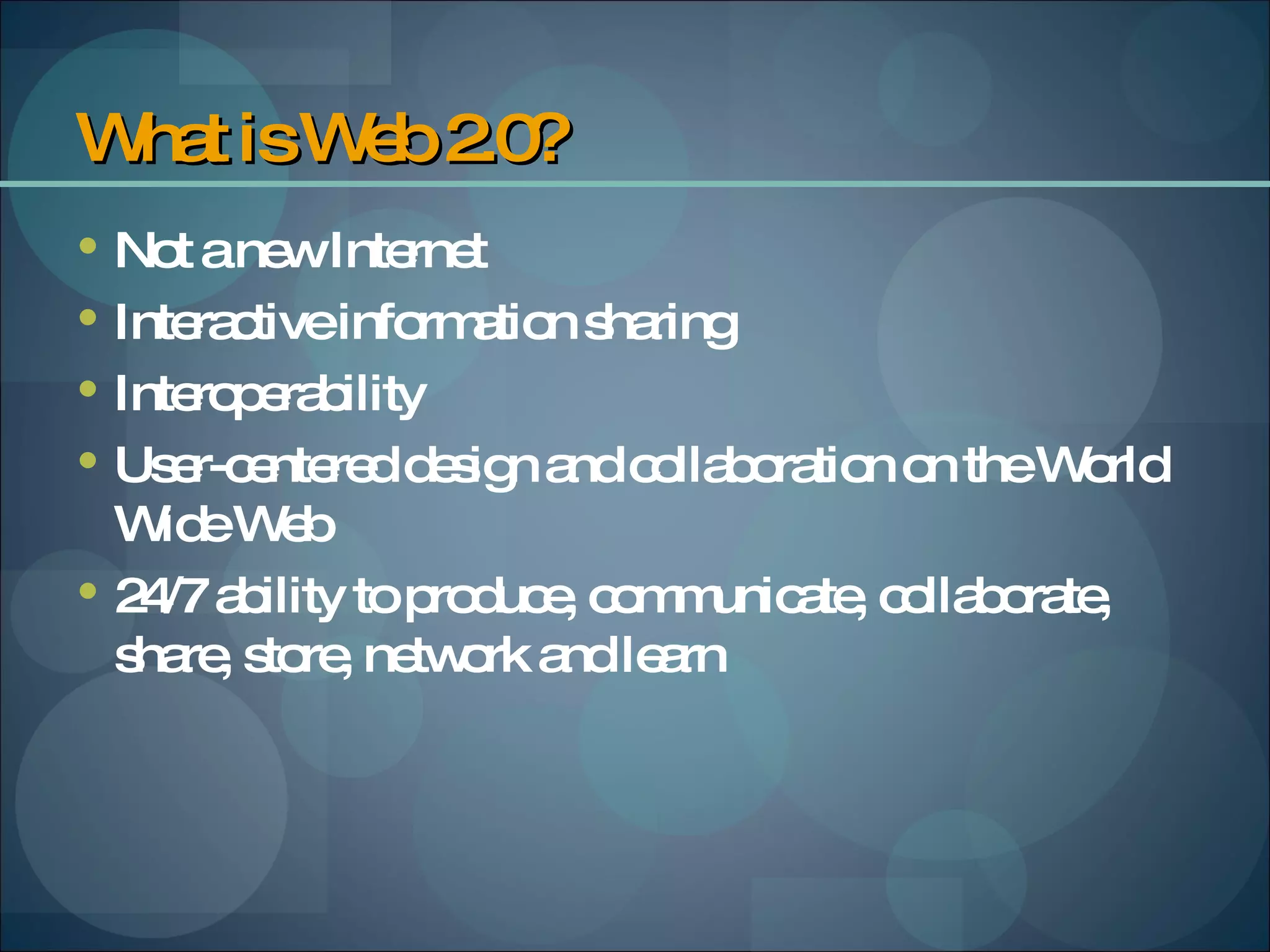 web2.0 | PPT | Web Development | Internet