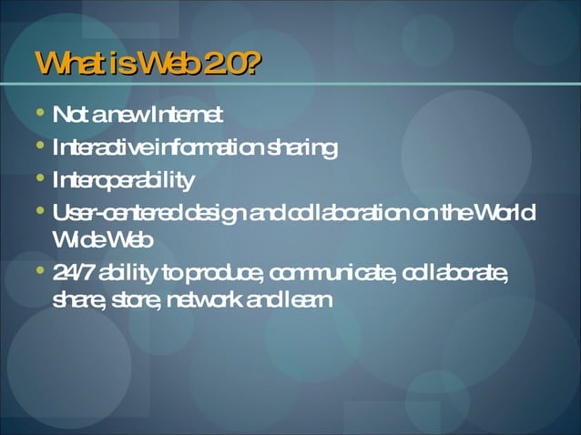 web2.0 | PPT | Web Development | Internet