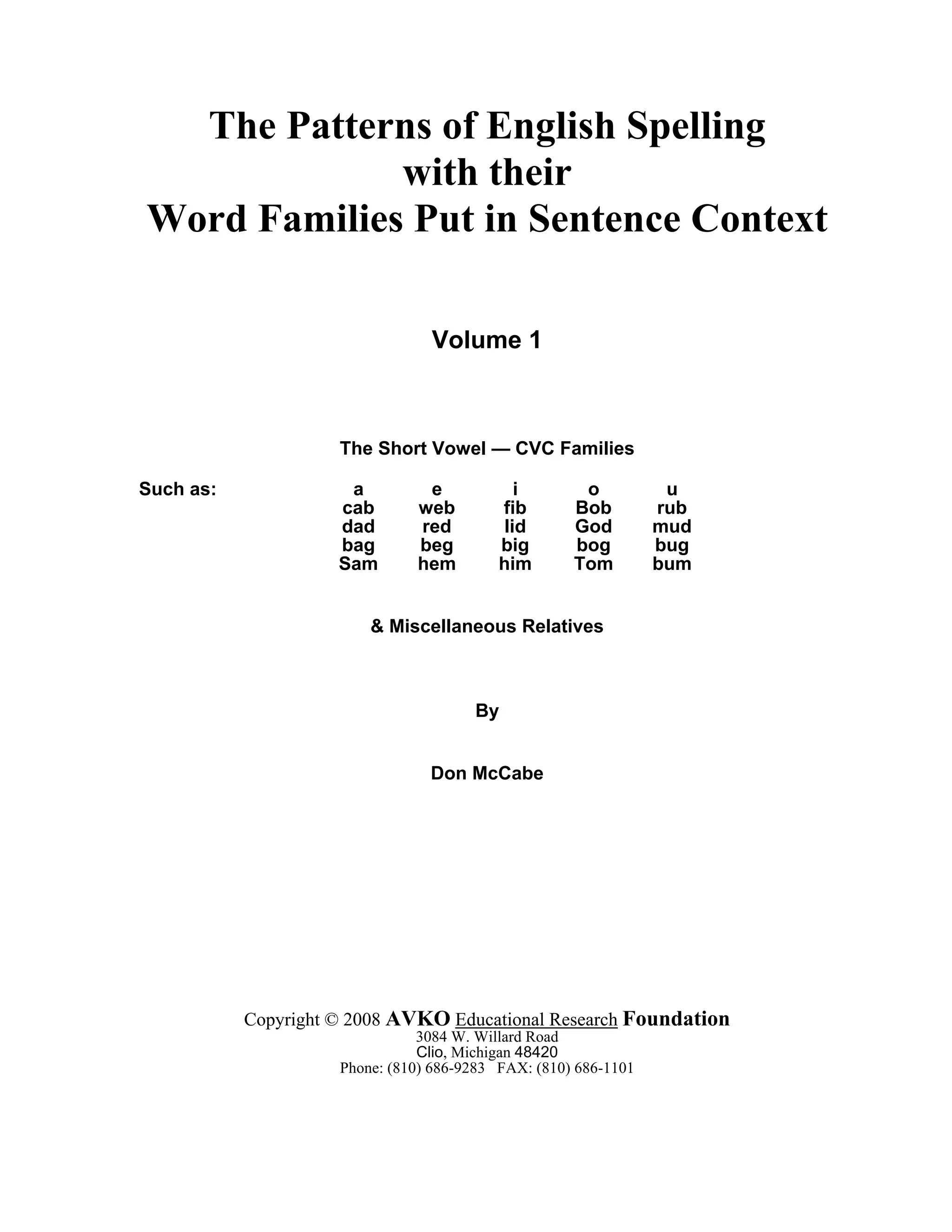 Sample 101-patterns-english-spelling-volume-01 | PDF