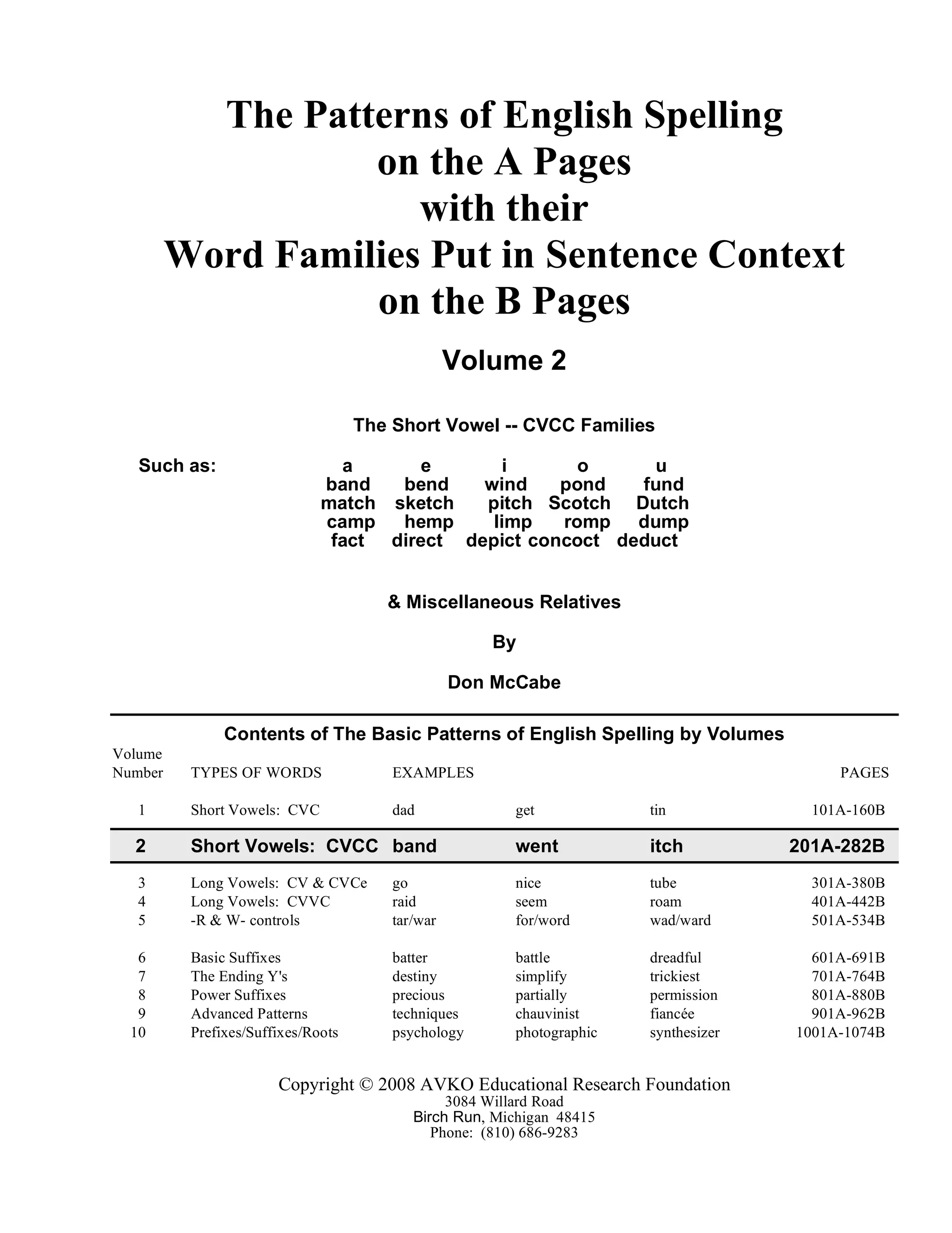 Sample 102-index-patterns-english-spelling-volume-02 | PDF