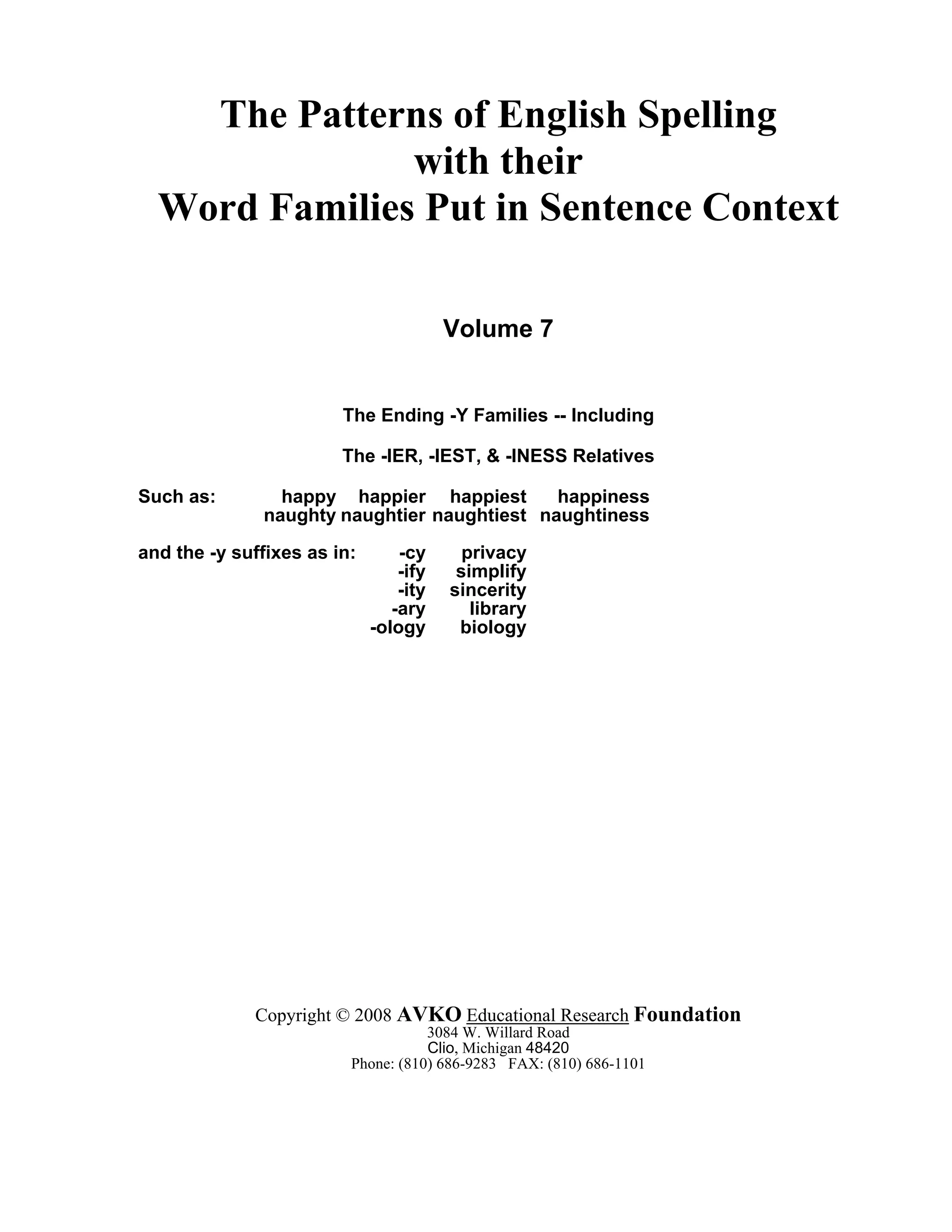 Sample 107-patterns-english-spelling-volume-07 | PDF | Free Download