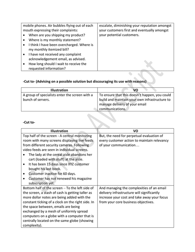 AV script sample | PDF