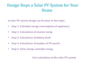 Design of solar pv system | PPT
