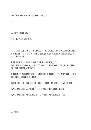 sample.sql-- START-- SETUP Create userCREATE USER .docx | Databases | Computer Software and ...