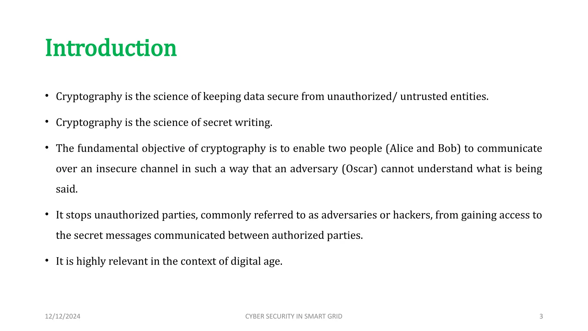sample presentation on cryptography and its use a symmetric and ...