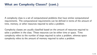 Complexity Class of Algorithm for Beginner | PDF
