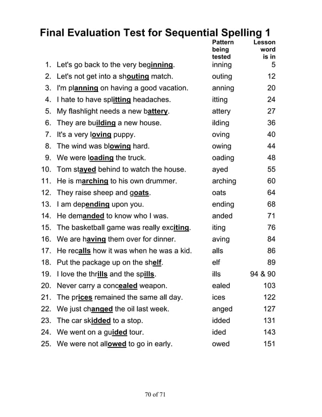 Sample 301-sequential-spelling-1-evaluation-tests | PDF
