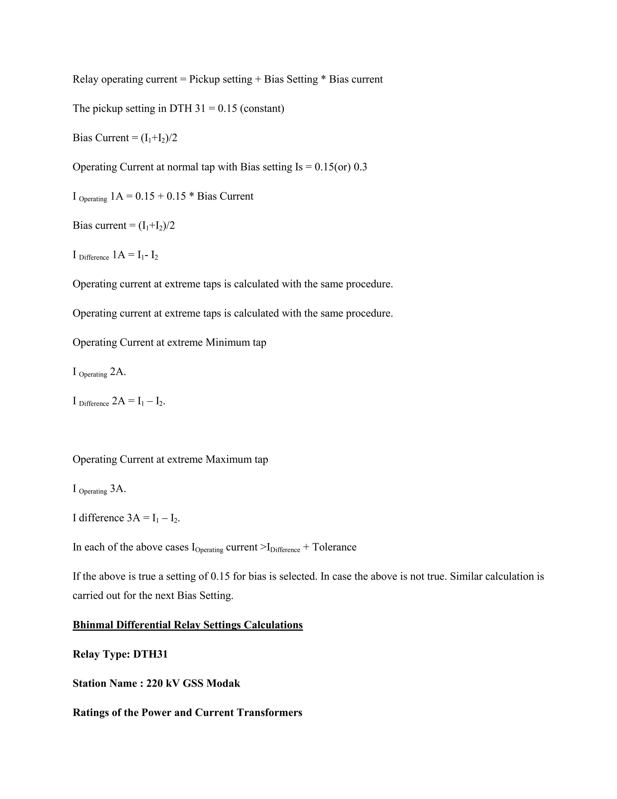 Sample calculation-for-differential-relays-170330122259 | PDF