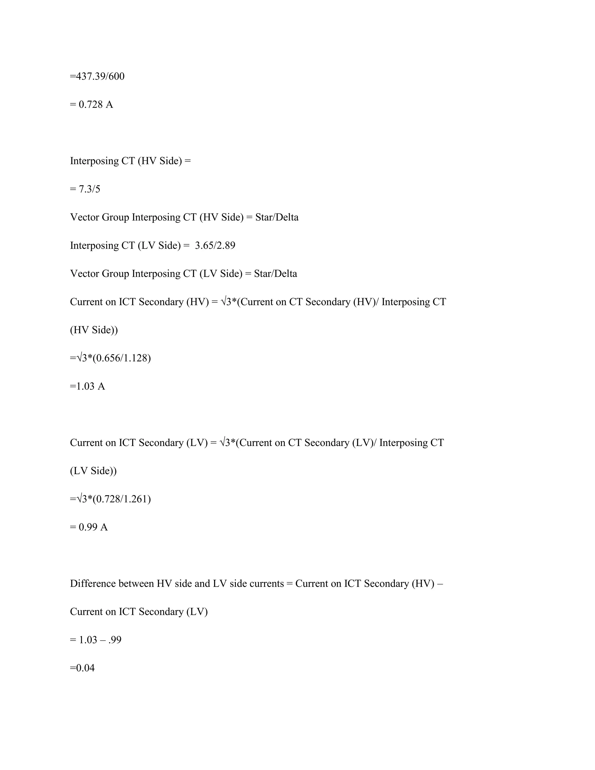 Sample calculation-for-differential-relays-170330122259 | PDF