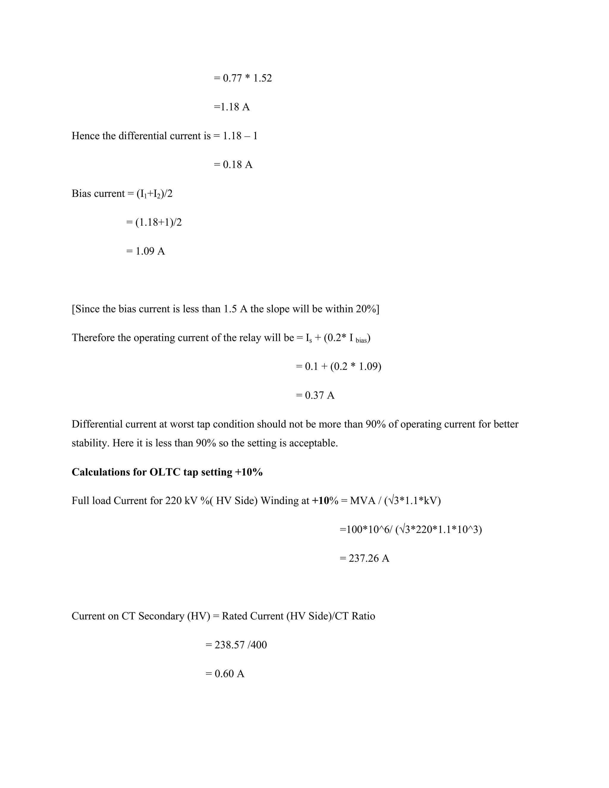 Sample calculation-for-differential-relays | PDF