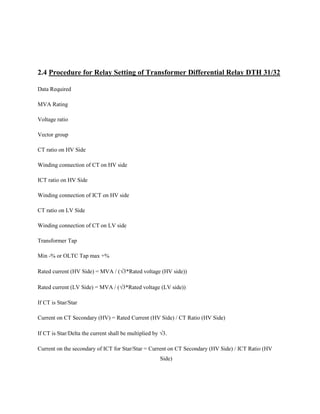Sample calculation-for-differential-relays | PDF