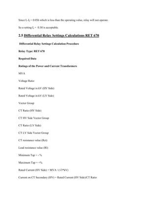 Sample calculation-for-differential-relays | PDF