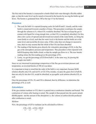 Mine Ventilation (Mine Environment Engineering): Mine Gases and Dusts | PDF