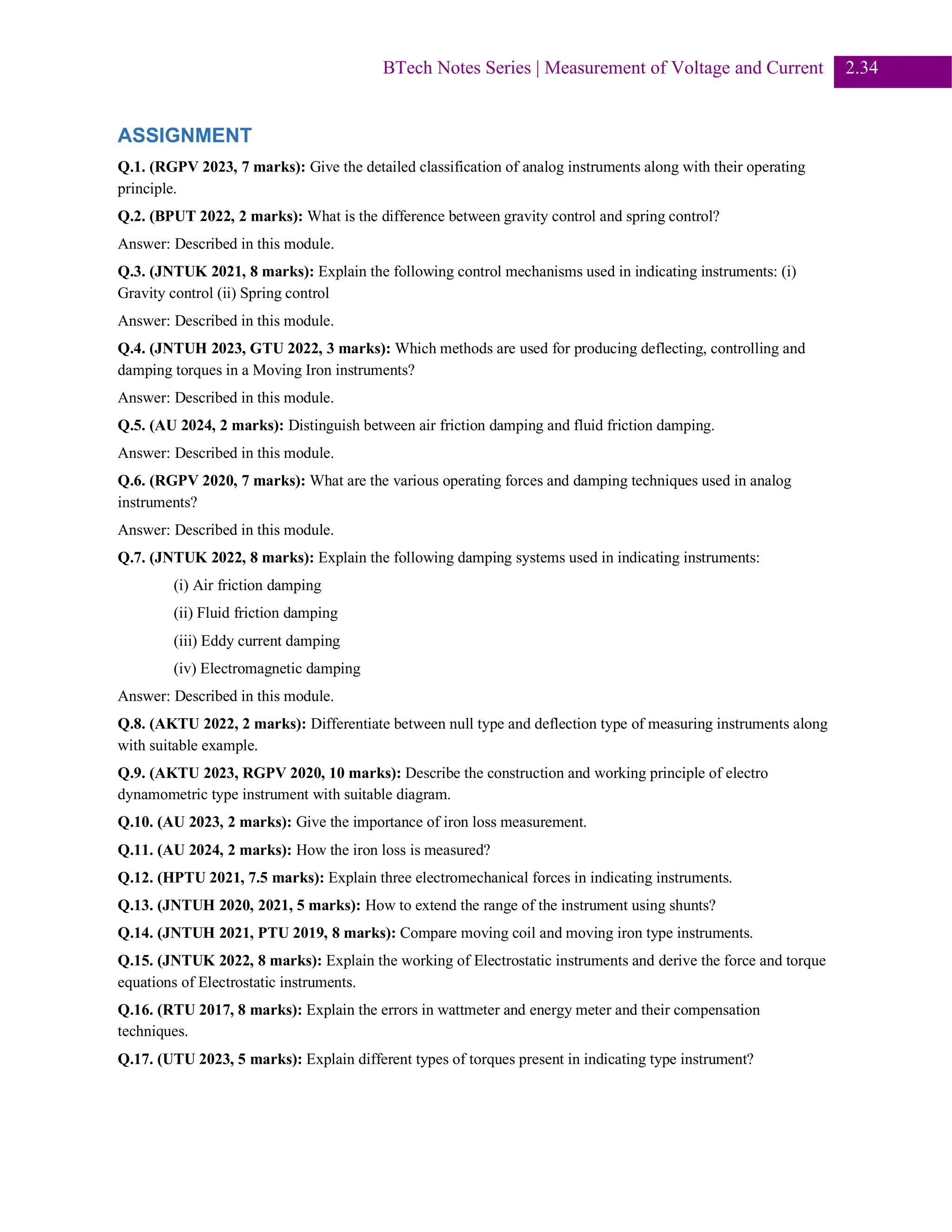 Full Chapter: Measurement of Voltage and Current | PDF